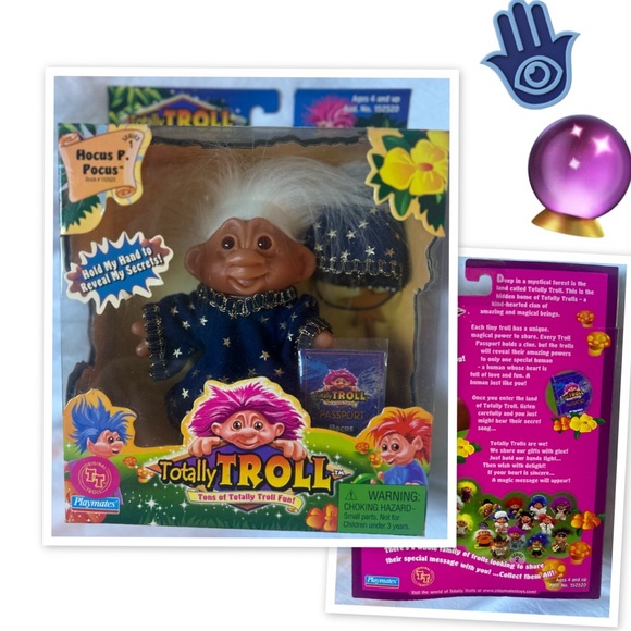 Playmates Toys | Toys | Vintage Troll Doll Totally Troll Hocus P Pocus ...